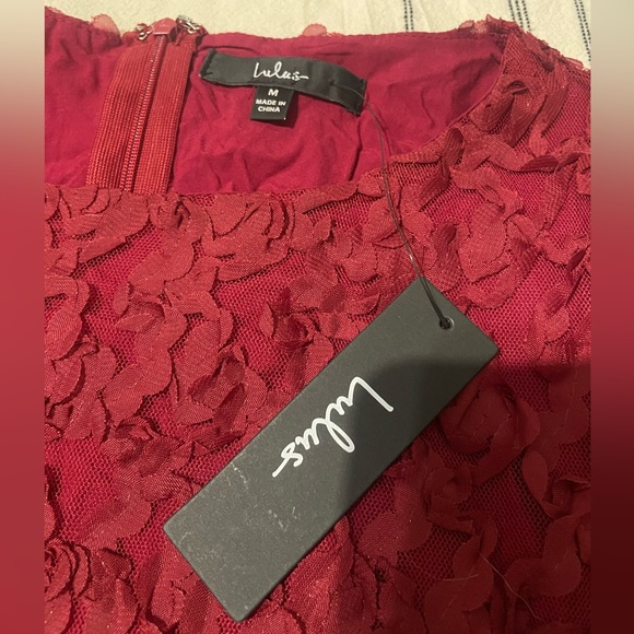 Lulus | Dresses | Lulus Red Lace Dress Perfect For Taylor Swift Date ...